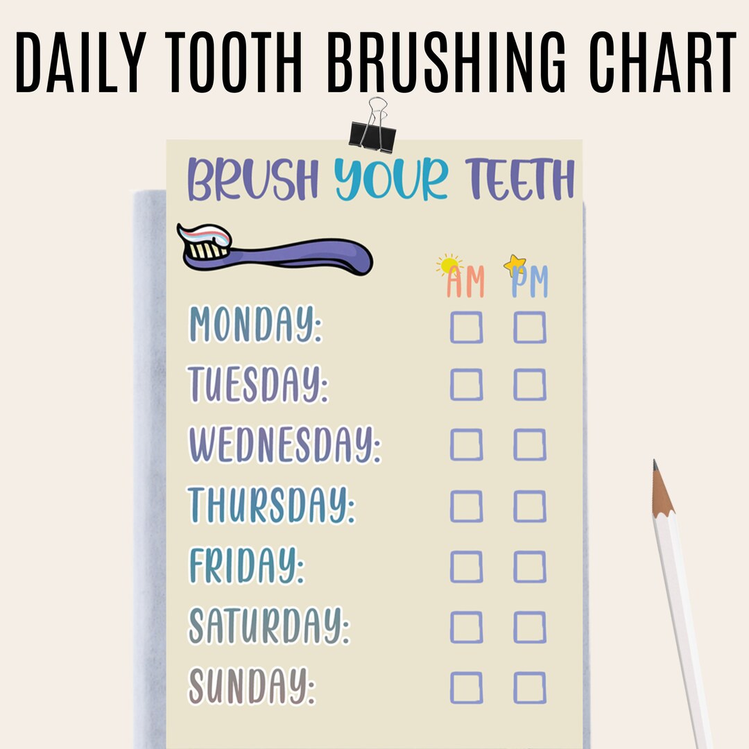 Montessori Printable Teeth Brushing Tracker | Printable for Kids Tooth ...