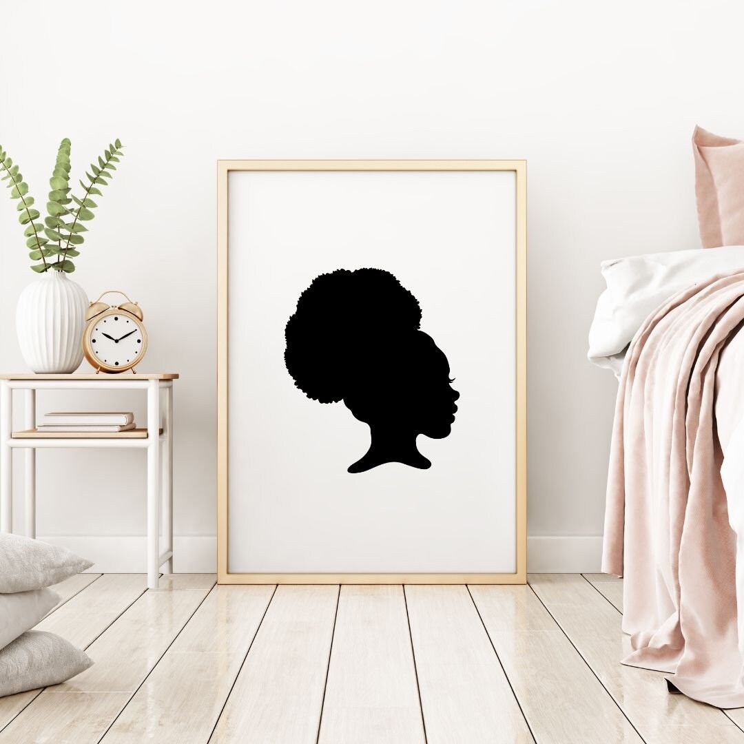 Afro Puff SVG, Black Woman Svg, Puff Hairstyle Svg, Afro Hair Svg ...