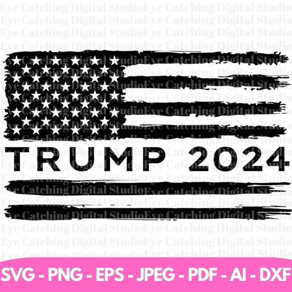 American Flag Trump Svg - Etsy