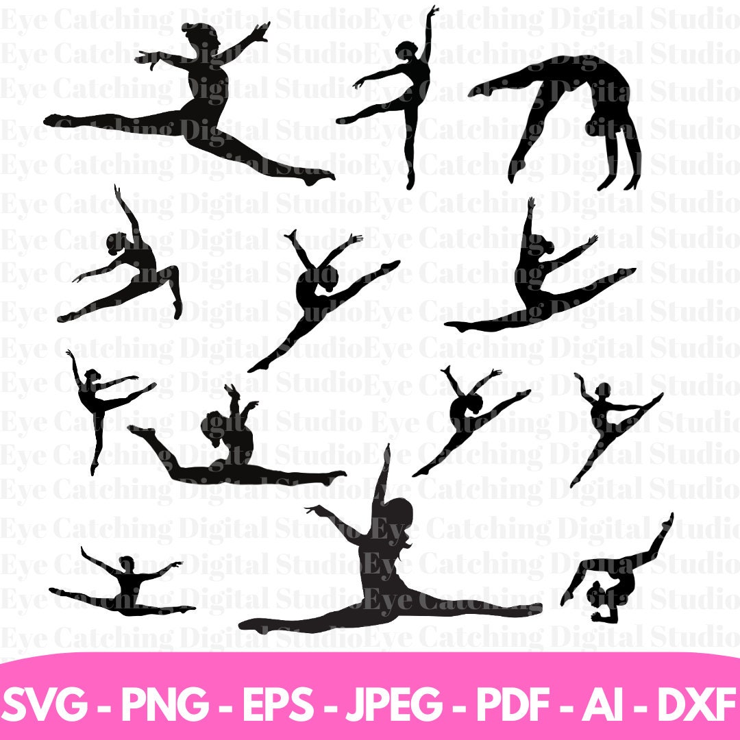 Gymnastic Bundle SVG Gymnast Flip Gymnast SVG Instant - Etsy