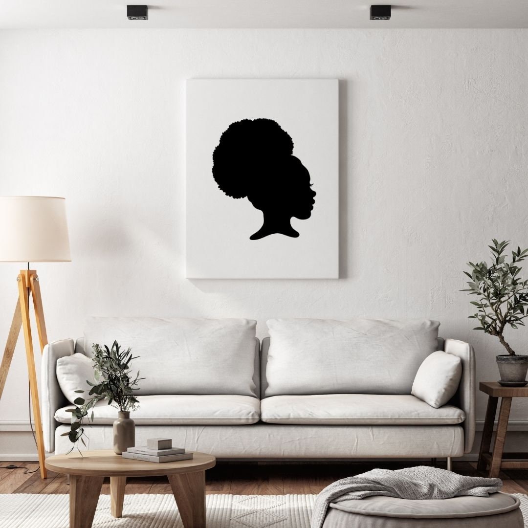 Afro Puff SVG, Black Woman Svg, Puff Hairstyle Svg, Afro Hair Svg ...