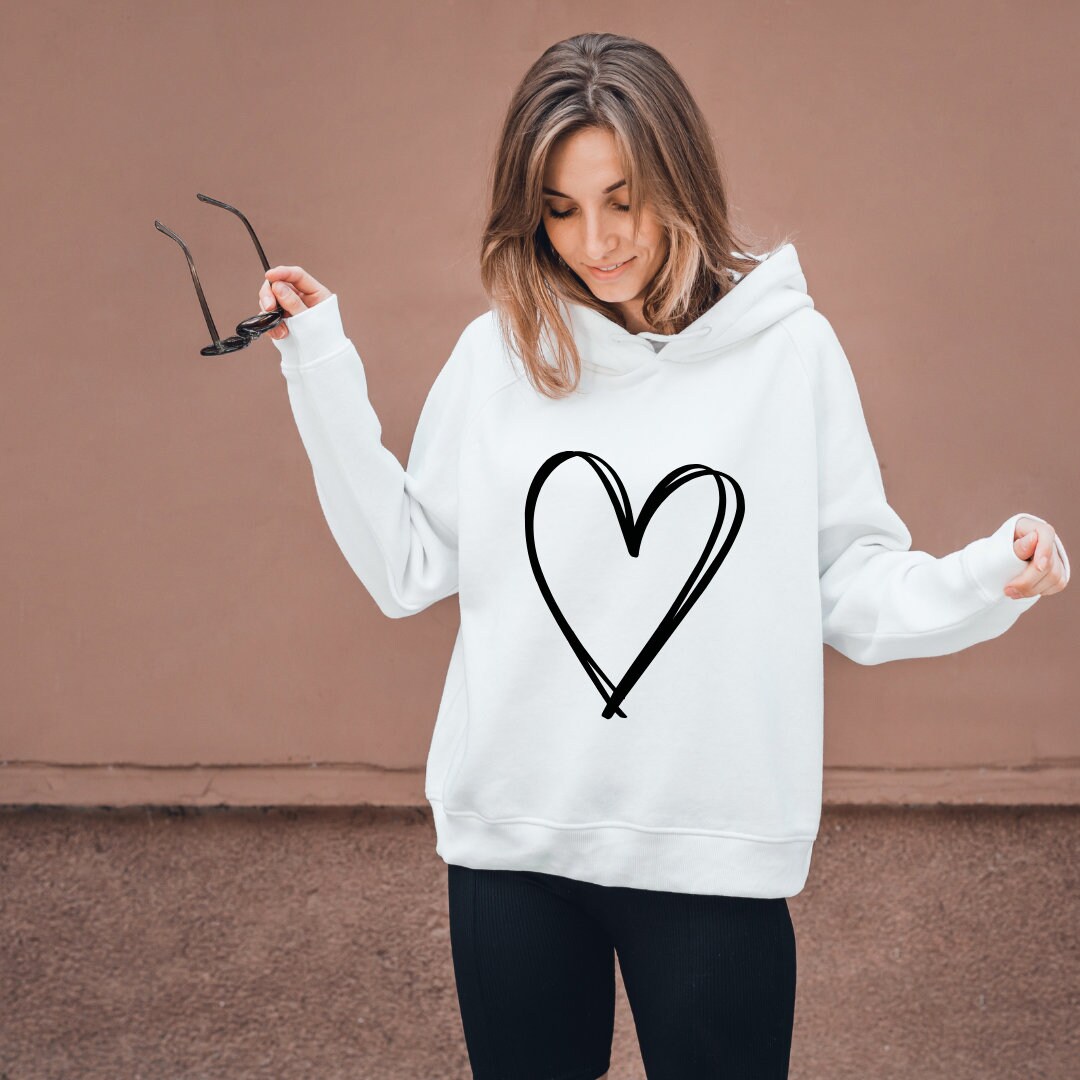 Hand Drawn Heart, Hand Lettered Heart SVG, Heart SVG, Cute Heart SVG ...