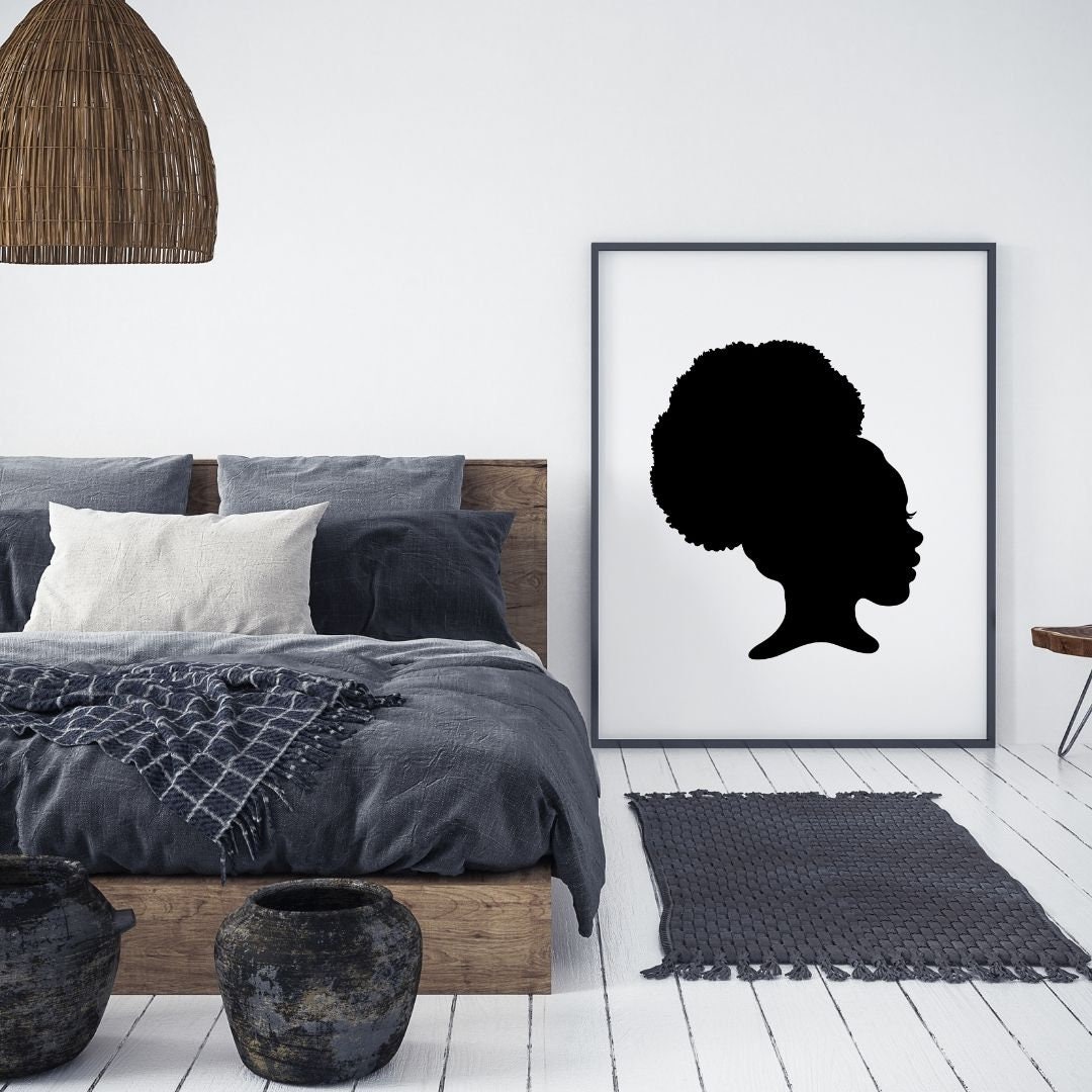 Afro Puff SVG, Black Woman Svg, Puff Hairstyle Svg, Afro Hair Svg ...