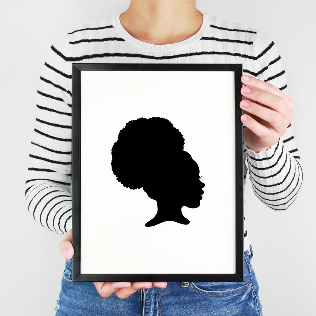 Afro Puff SVG, Black Woman Svg, Puff Hairstyle Svg, Afro Hair Svg ...