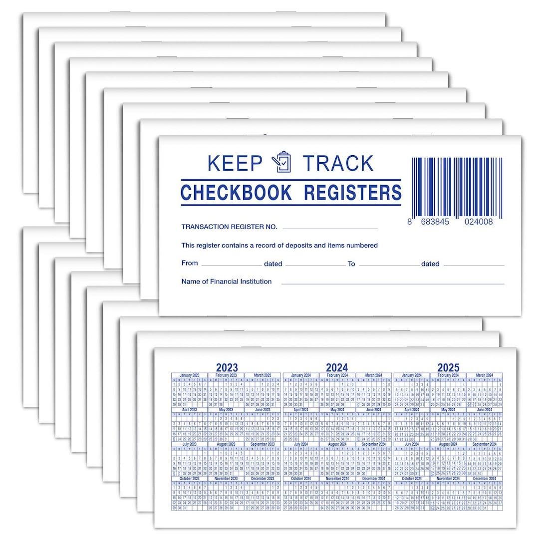 18 PACK Check Registers for Personal Checkbook - Checkbook Ledger ...