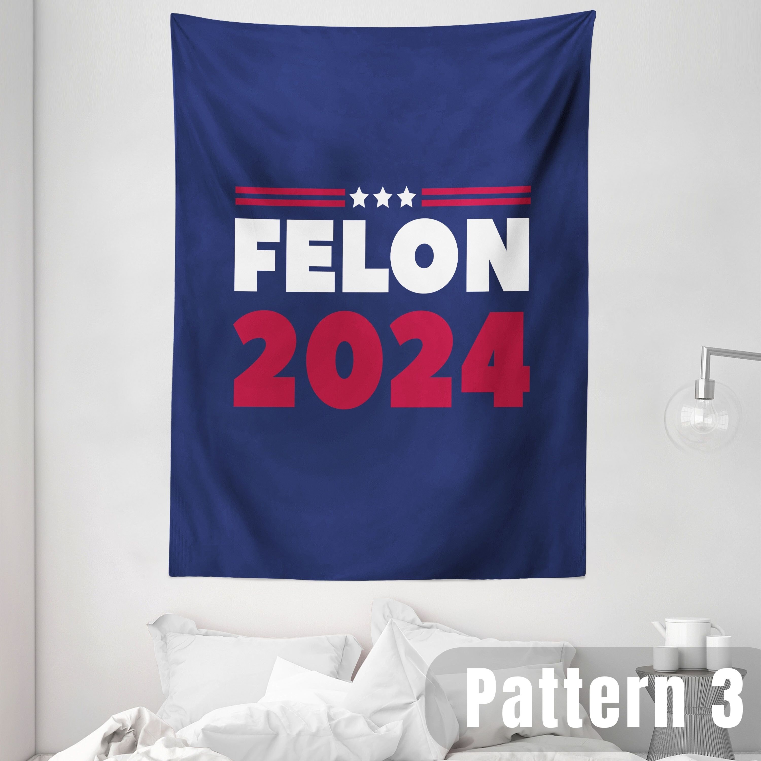 Trump 2024 Wall Decor, Felon MAGA Flag Lightweight Hanging Tapestry in ...