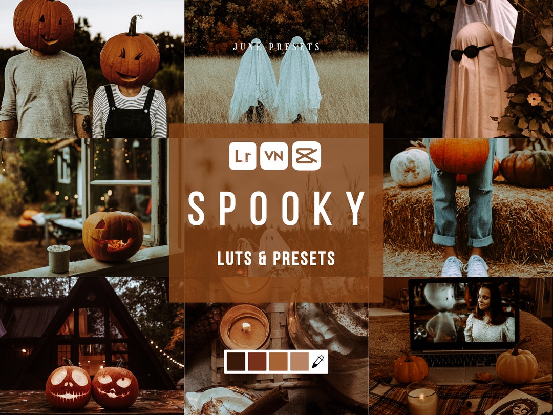 BUNDLE 11 Spooky Halloween Presets & Film Luts Pack, Moody Brown Preset, Fall Preset, Aesthetic ...