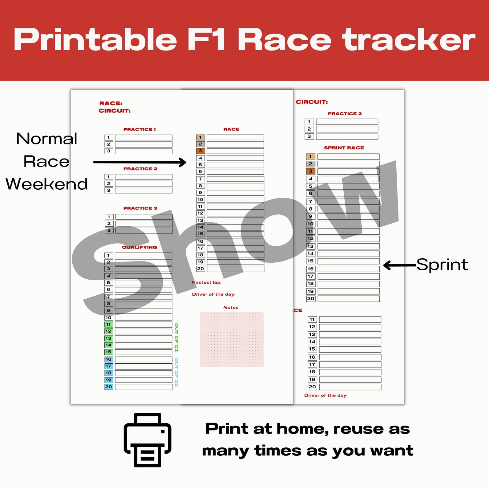 Formula 1 Race Tracker With Every Race Sprint Calendar / Formula 1 ...