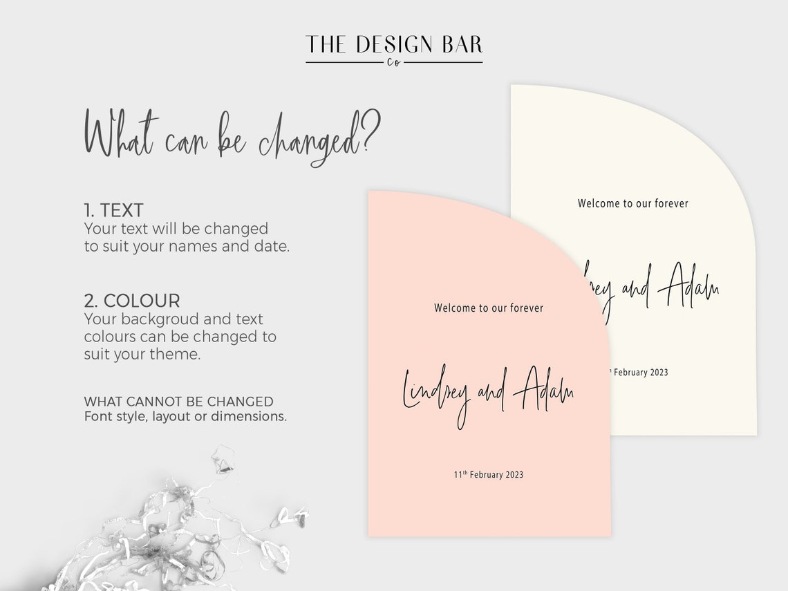 Wedding Welcome Sign Printable Half Arch Wedding Sign - Etsy