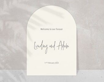 Wedding Welcome Sign Printable Half Arch Wedding Sign - Etsy