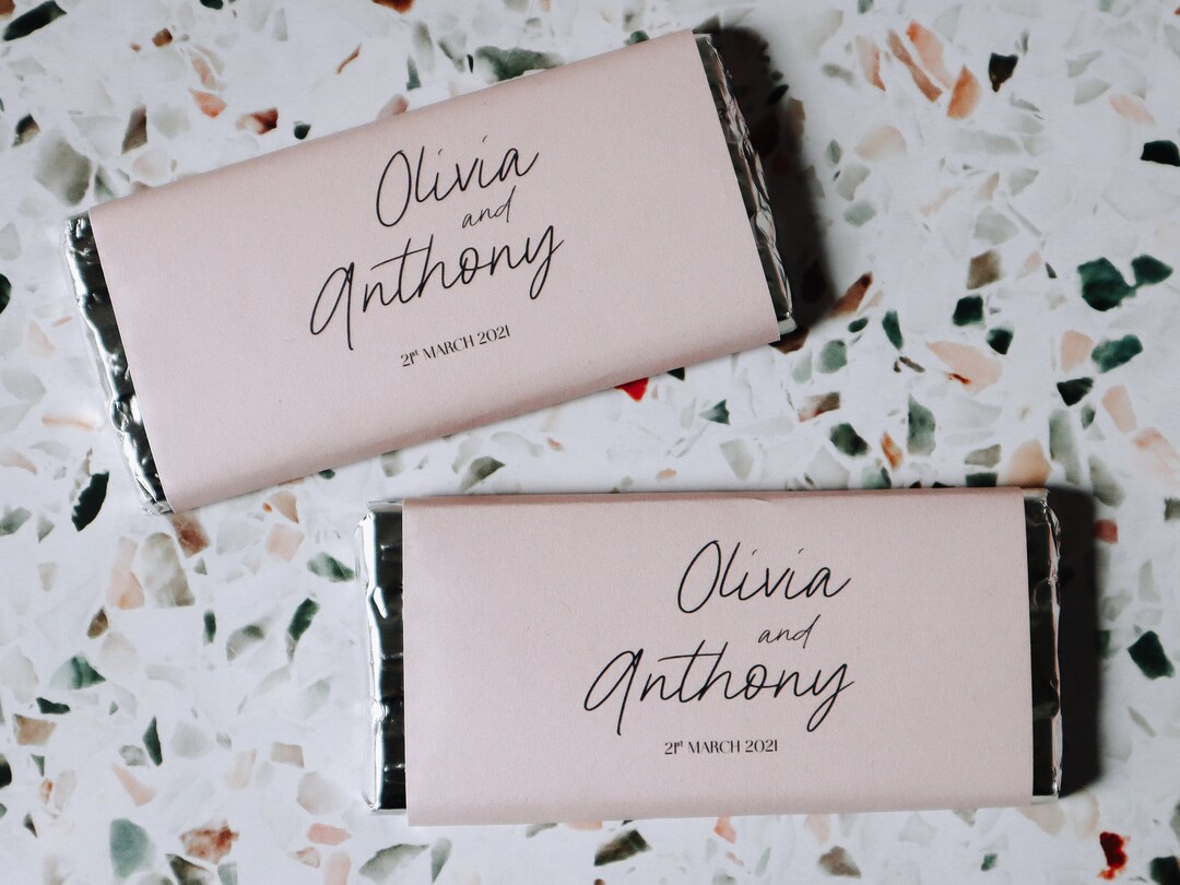 Chocolate Bar Favours, Chocolate Bar Bonboniere With Custom Wrapper for ...