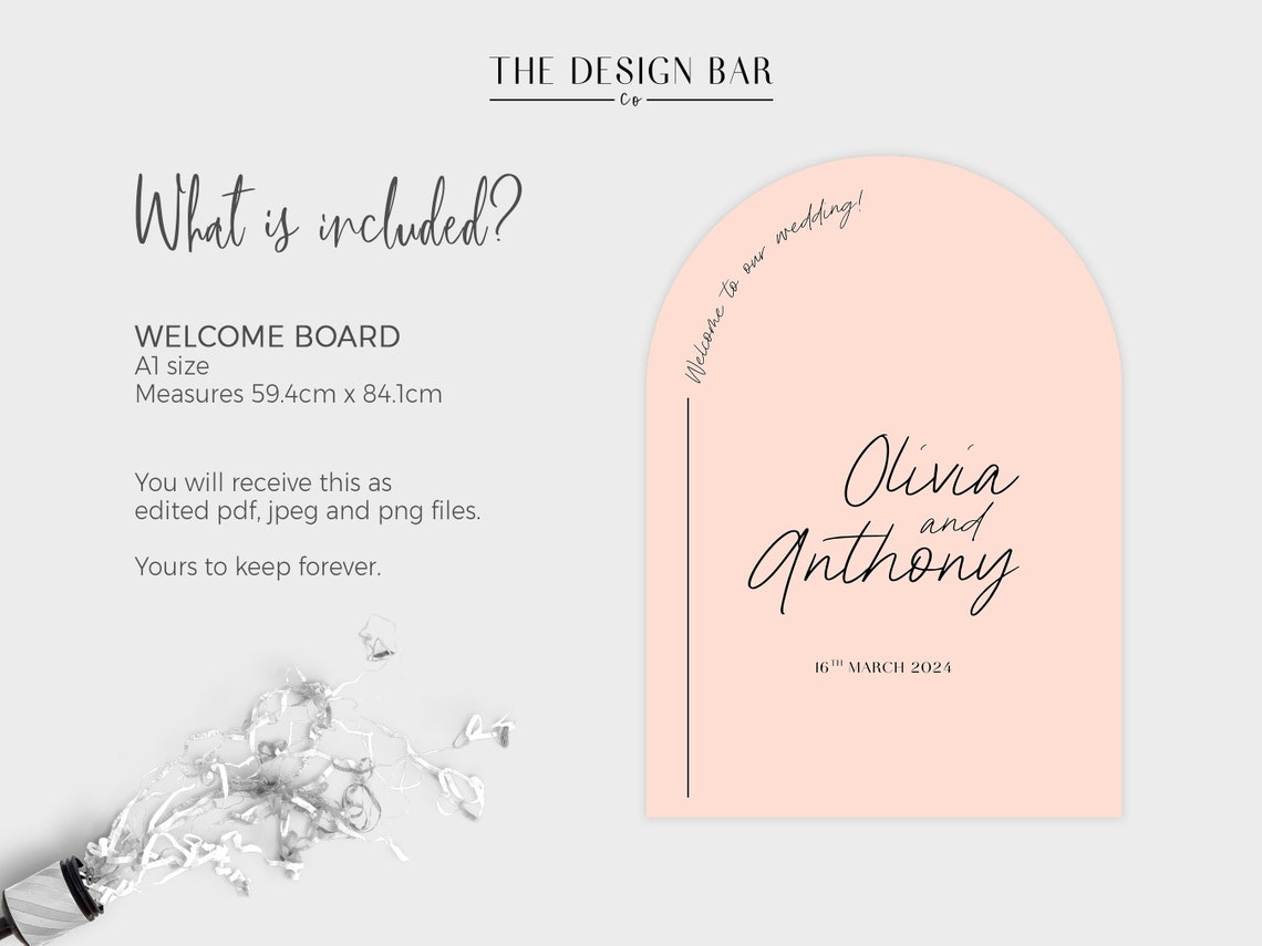 Wedding Welcome Sign Printable, Arch Wedding Sign, Printable Wedding ...