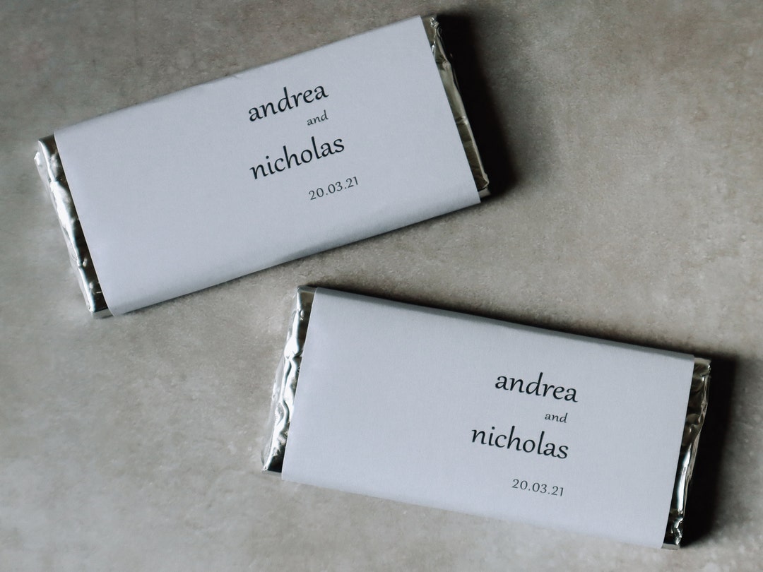 Chocolate Bar Favours, Chocolate Bar Bonbonniere With Custom Wrapper ...