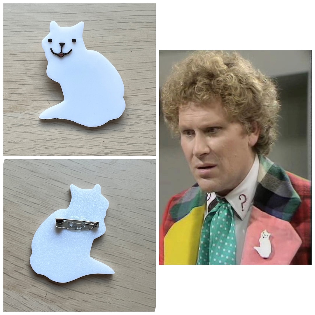 6th Doctor Who Cat Lapel Pin Badge Sixth Cosplay Replica Prop - Etsy UK
