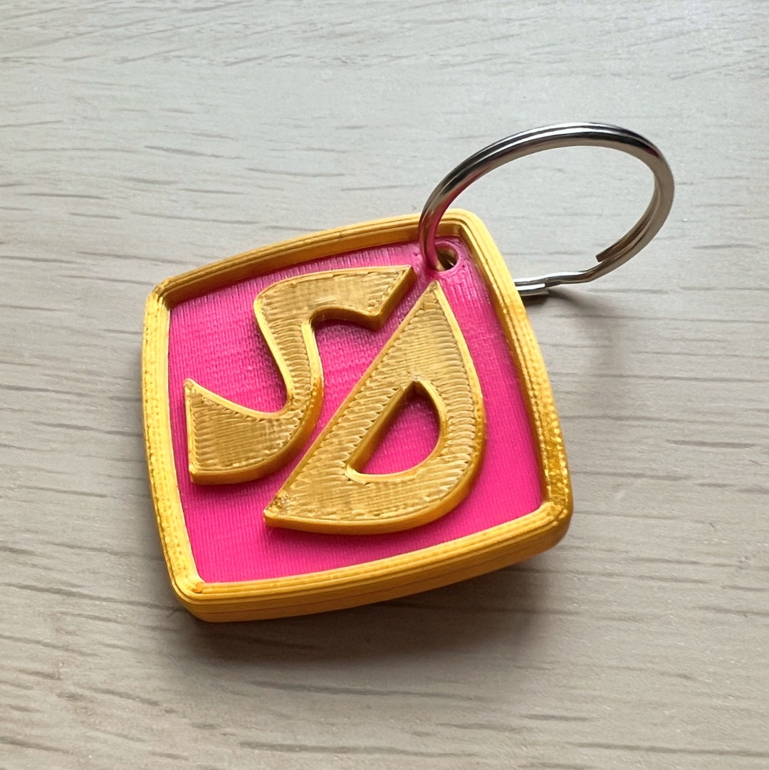 Scooby Doo Logo Pink Version Dog Tag Keyring Cosplay 3D Printed Replica ...
