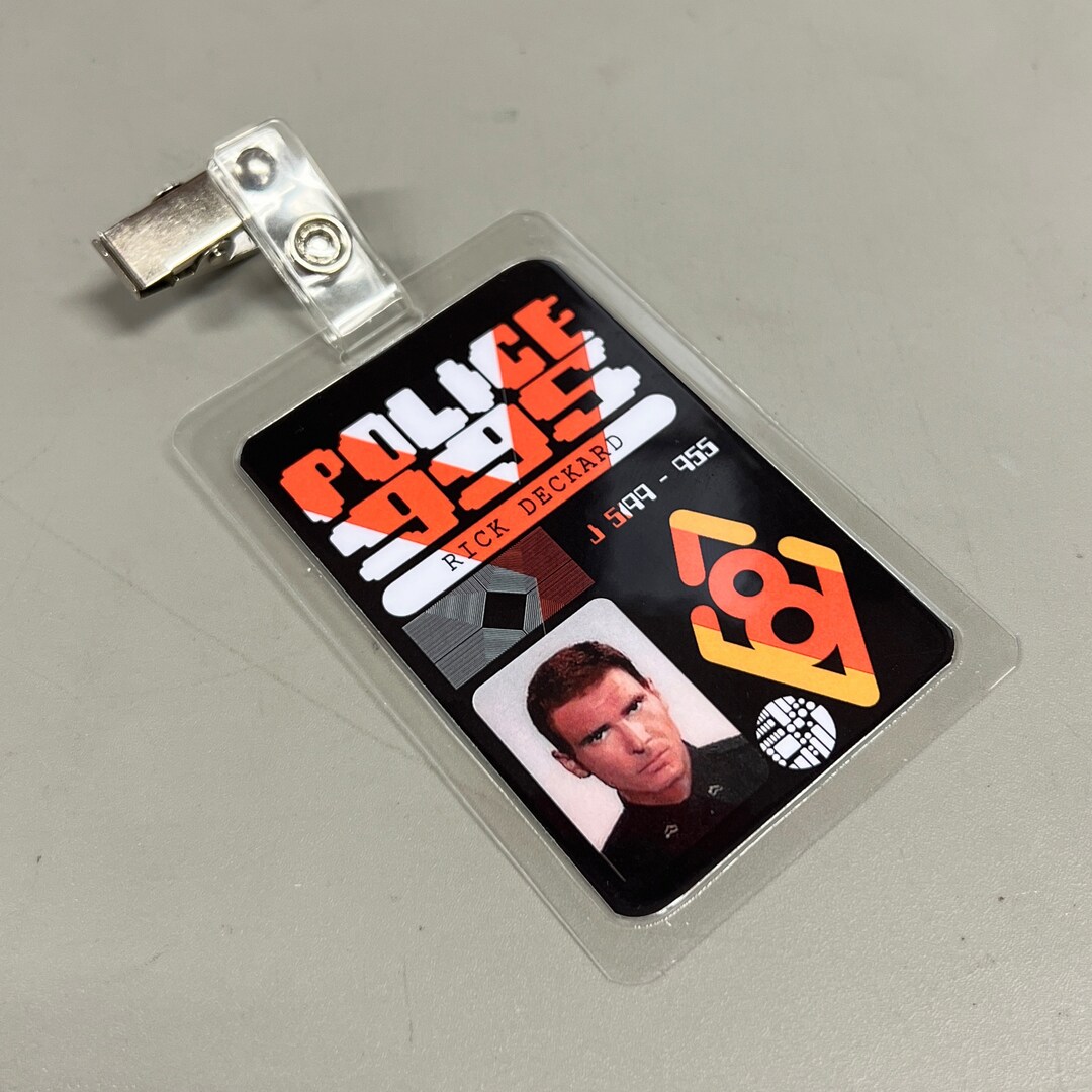 Blade Runner Rick Deckard Poiice 995 Detective Badge Clip-on Prop ID ...