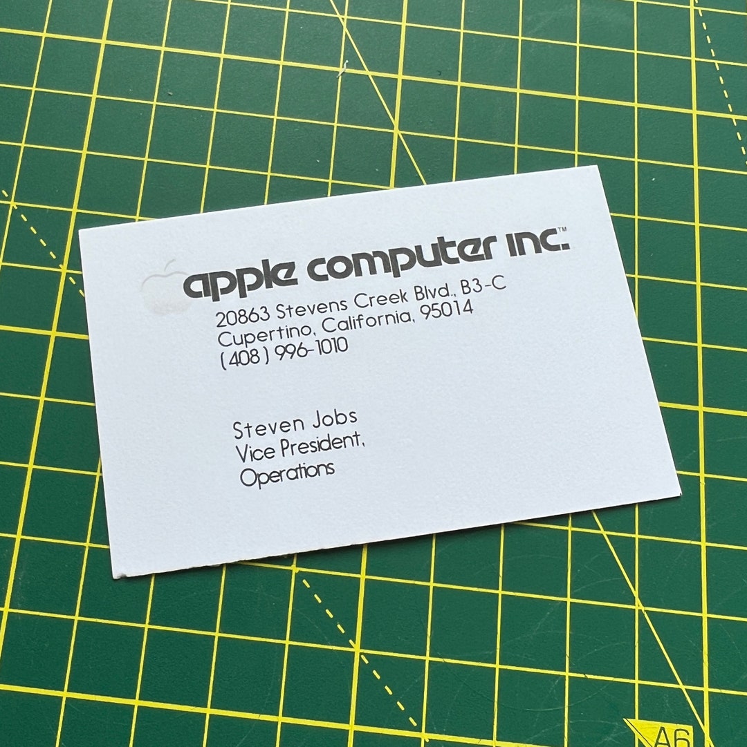 Steve Jobs Apple Business Card Reproduction Replica Prop Collectable - Etsy