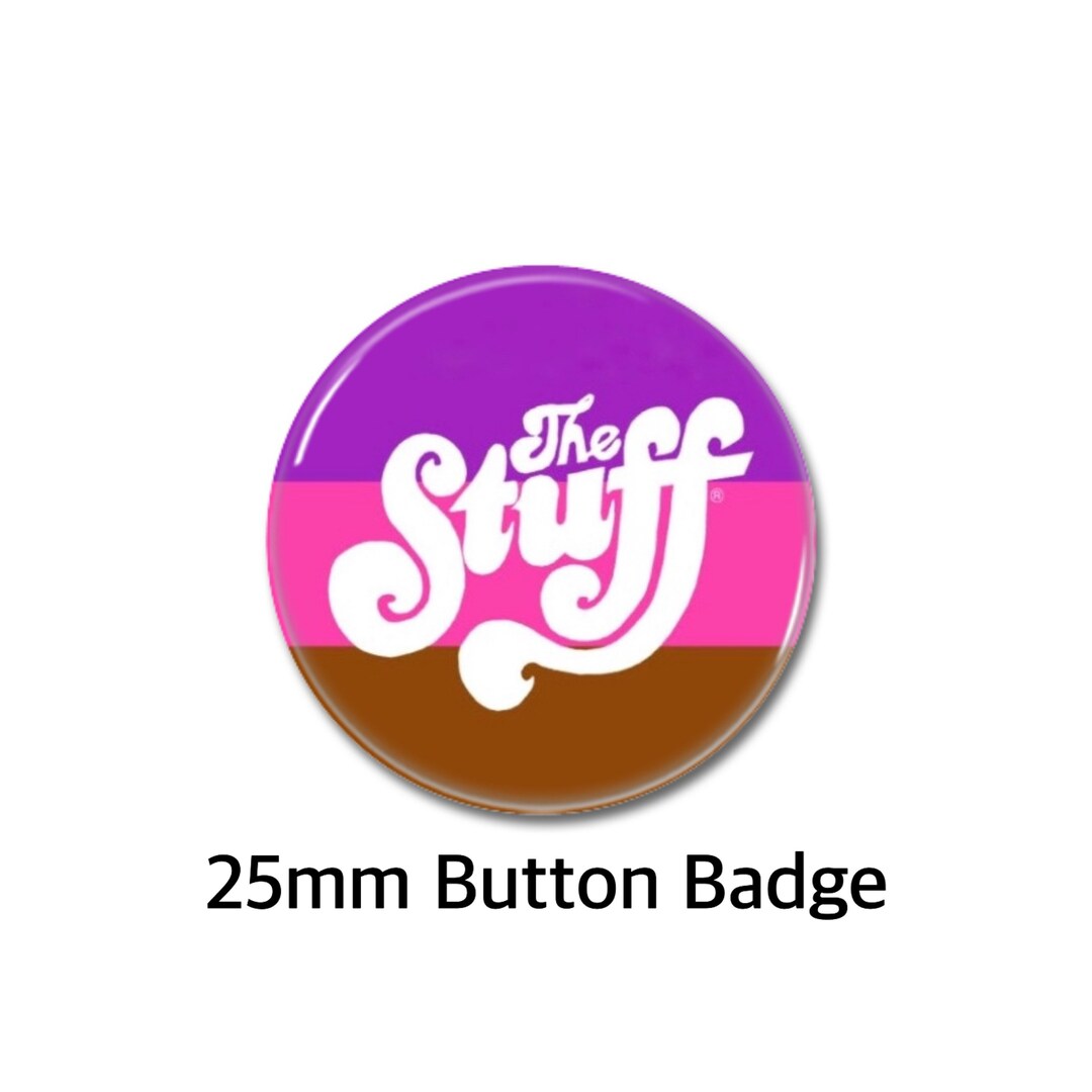 The Stuff Logo 80s Horror Button Badge 25mm - Etsy UK