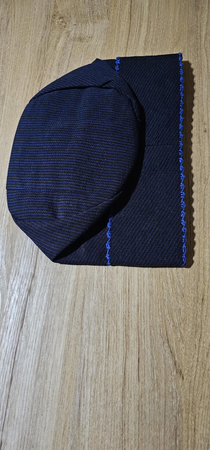 New Nigeria Aso Oke "etu" Navy Blue Embroidered Fila/cap for Men - Etsy