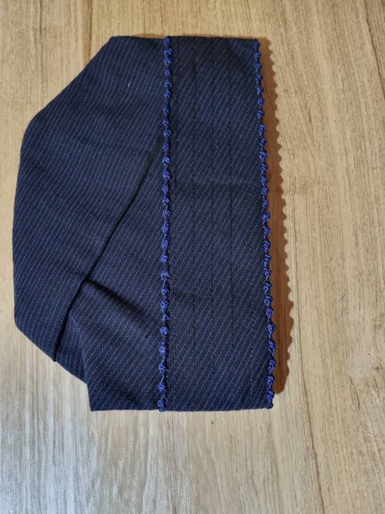 New Nigeria Aso Oke "etu" Navy Blue Embroidered Fila/cap for Men - Etsy