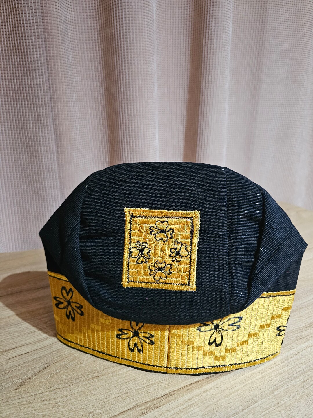 Nigeria Men's Black With Gold Embroidery Aso Oke Cap/fila - Etsy