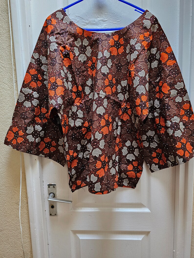 New Nigeria Orange Ankara for Women. Buba top, Iro wrapper, Geleheadtie ...