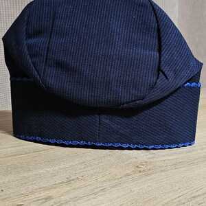 New Nigeria Aso Oke "etu" Navy Blue Embroidered Fila/cap for Men - Etsy