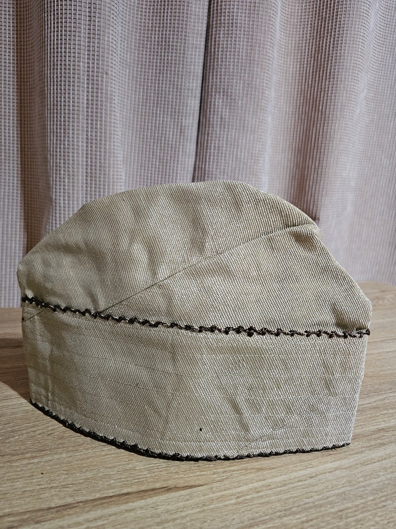 New Nigeria Champagne Gold Men's Aso Oke Cap/fila With Brown Embroidery ...