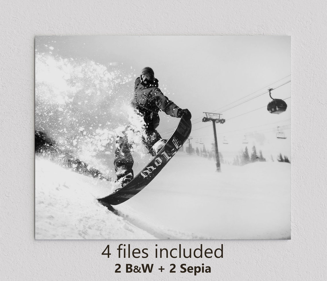 Snowboarder Poster, Snowboarding Wall Art, Snowboard Print, Snowboarder ...