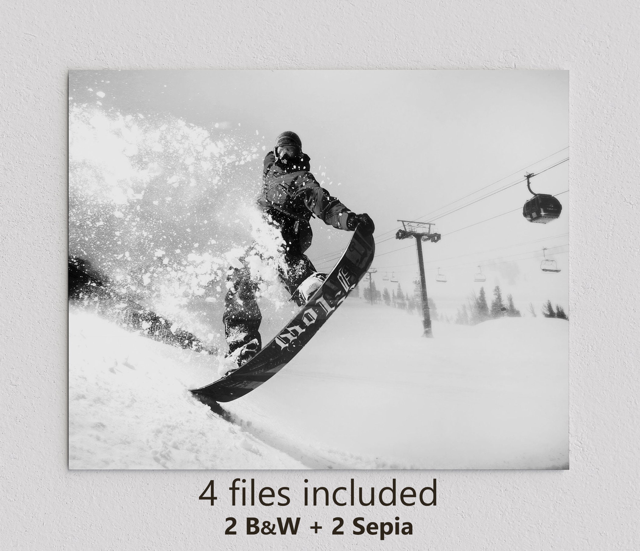 Snowboarder Poster, Snowboarding Wall Art, Snowboard Print, Snowboarder ...