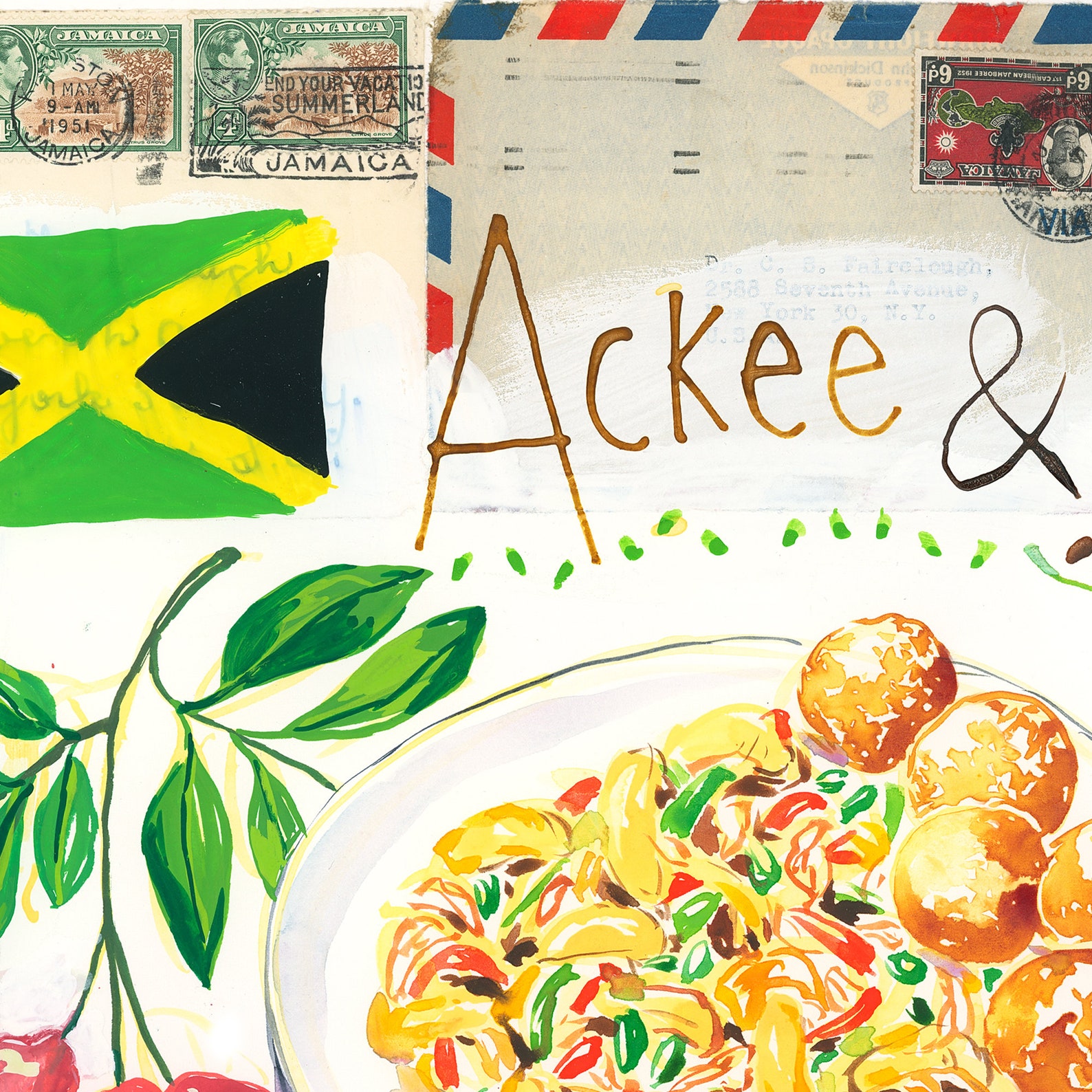 Large Caribbean Wall Art Jamaican Ackee and Saltfish Recipe - Etsy