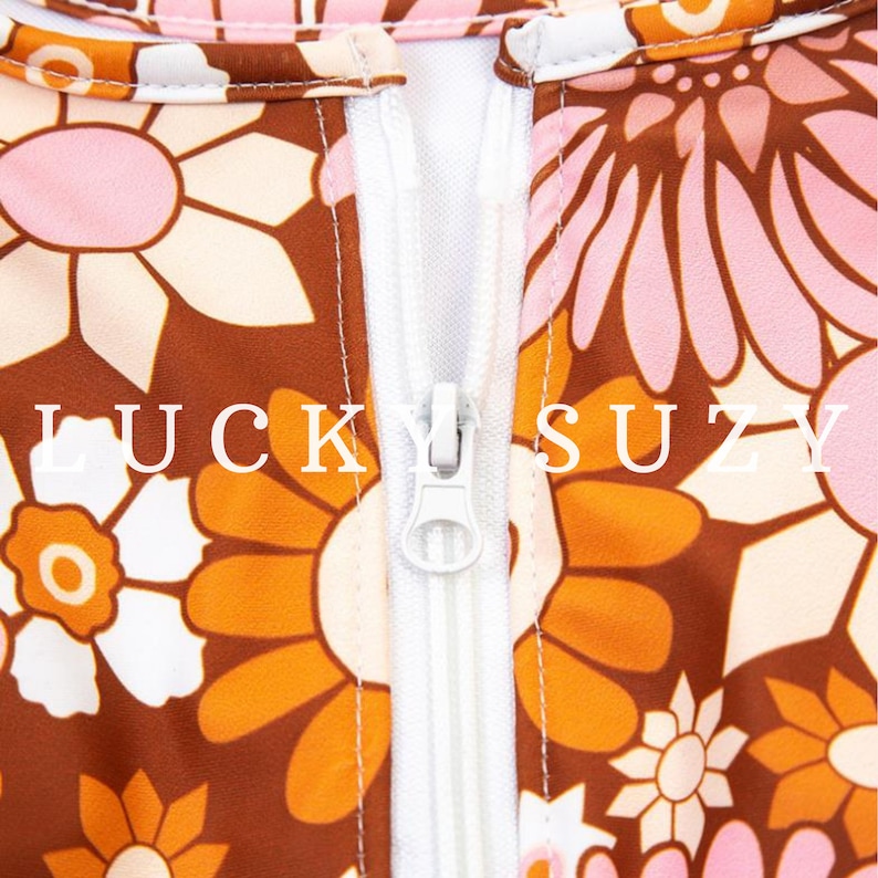 70s One Piece Swimsuit Women Long Sleeve Floral Bathing Suit - Etsy