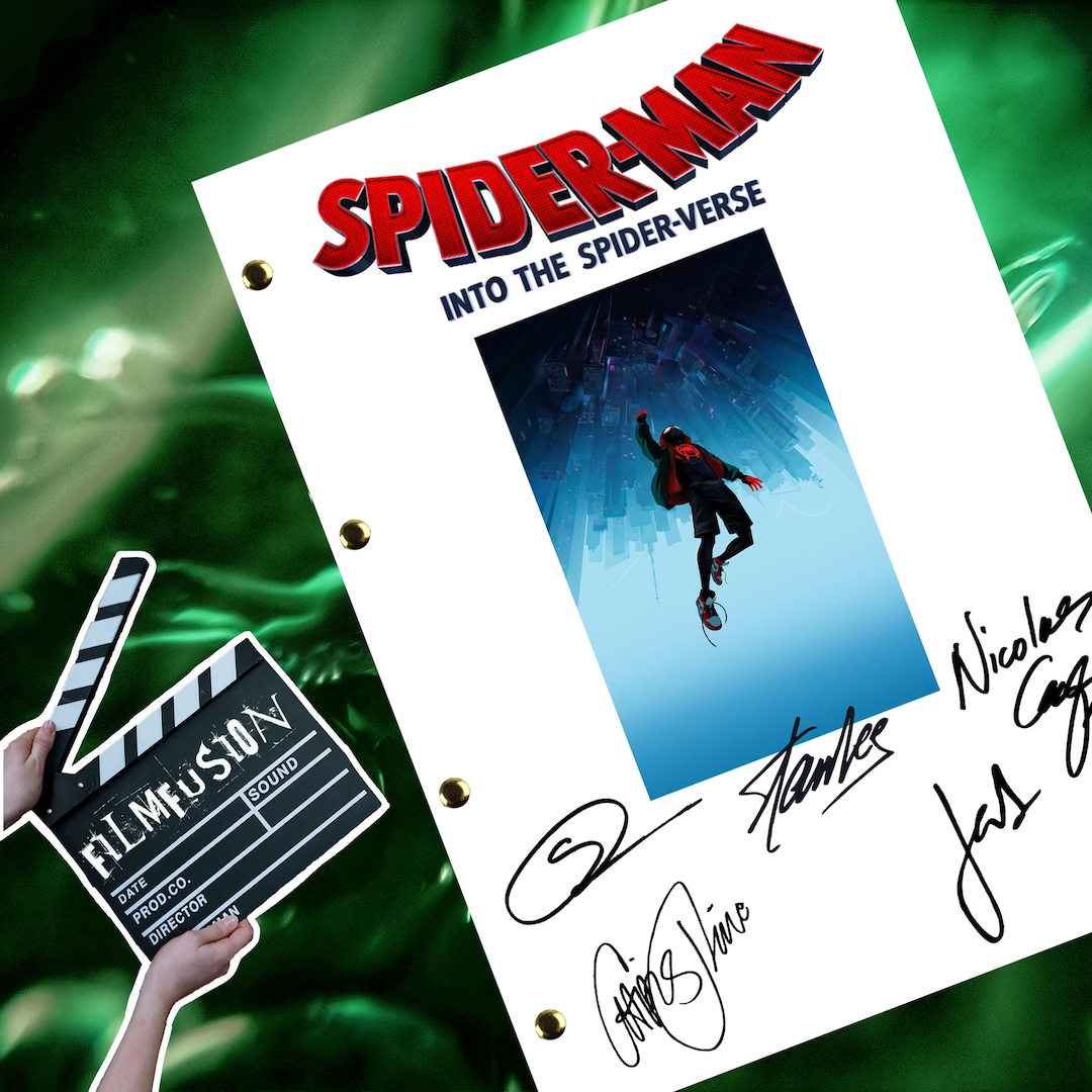 Spiderman Into the Spiderverse Marvel Film Movie Transcript / Script ...