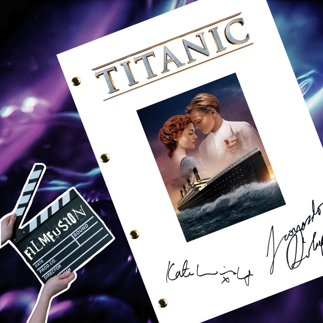Titanic Movie Film Transcript / Script / Screenplay Autographed Reprint ...