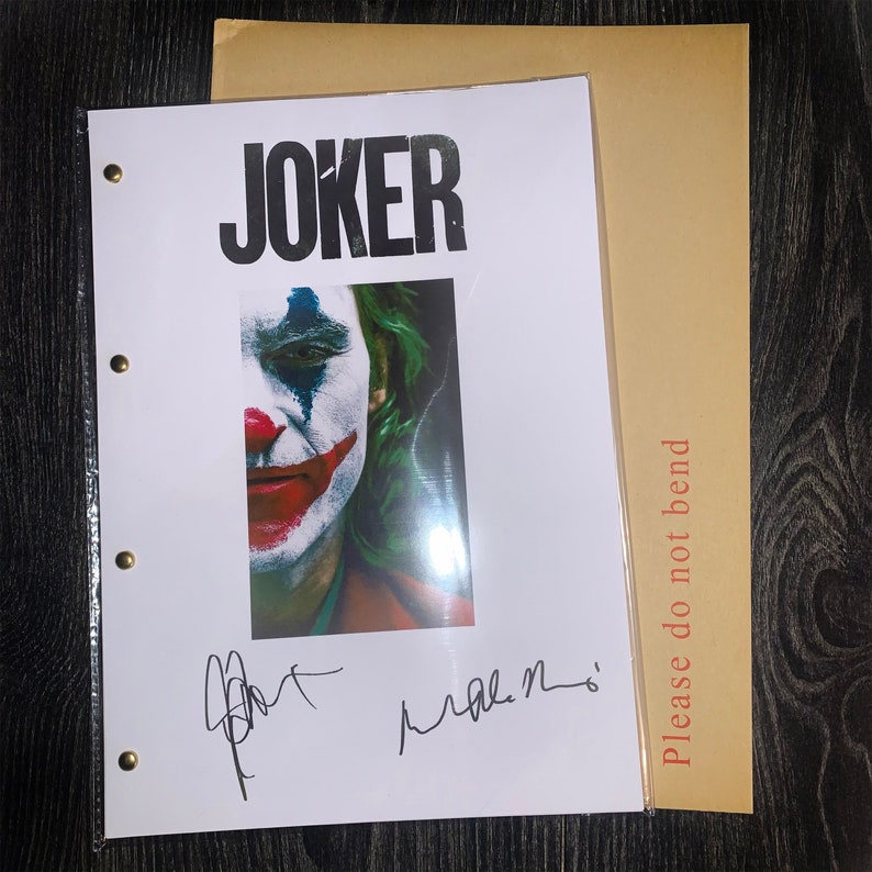 JOKER / DC / Film Movie Transcript / Script / Screenplay Autographed ...