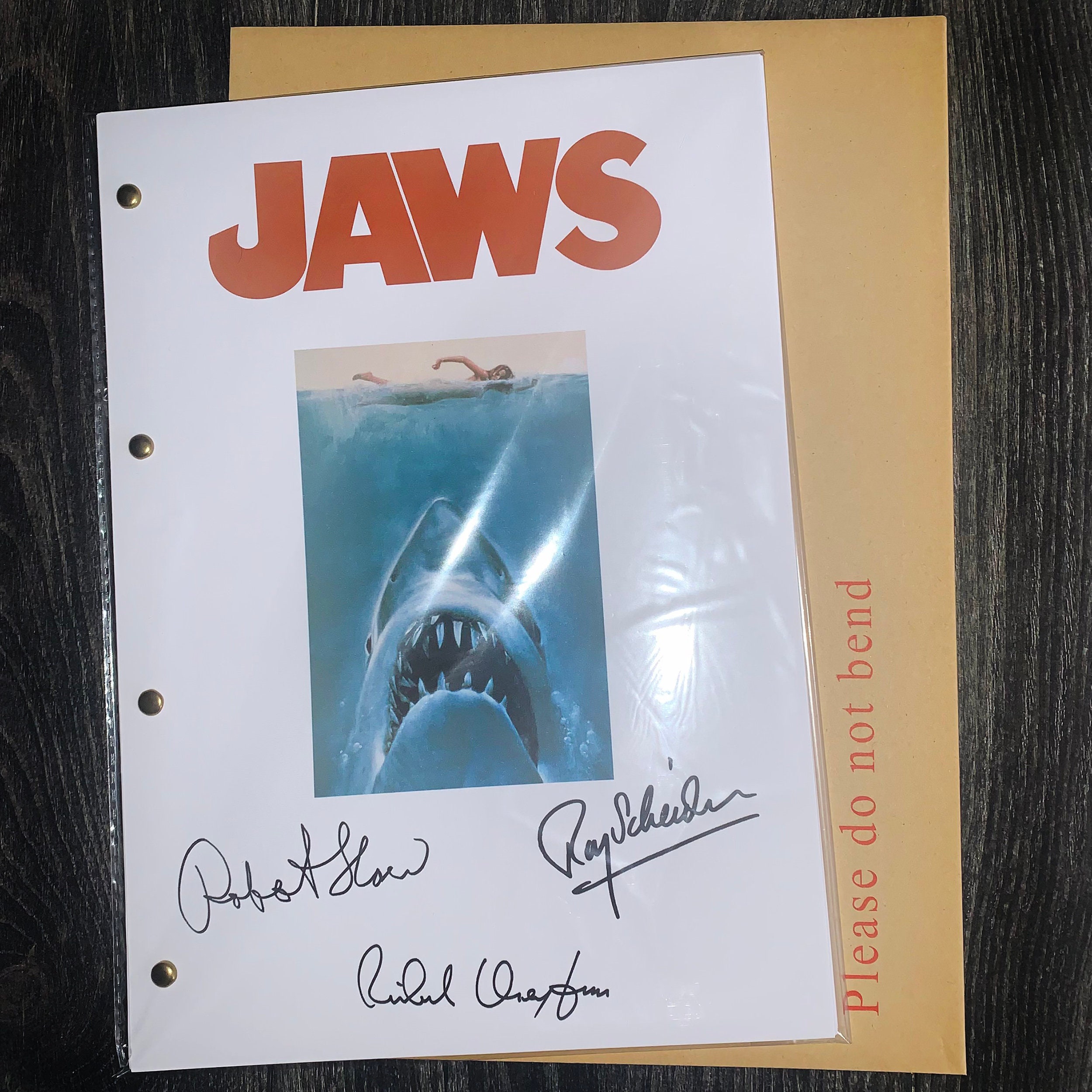 JAWS Film Movie Transcript / Script / Screenplay Autographed Reprint - Etsy