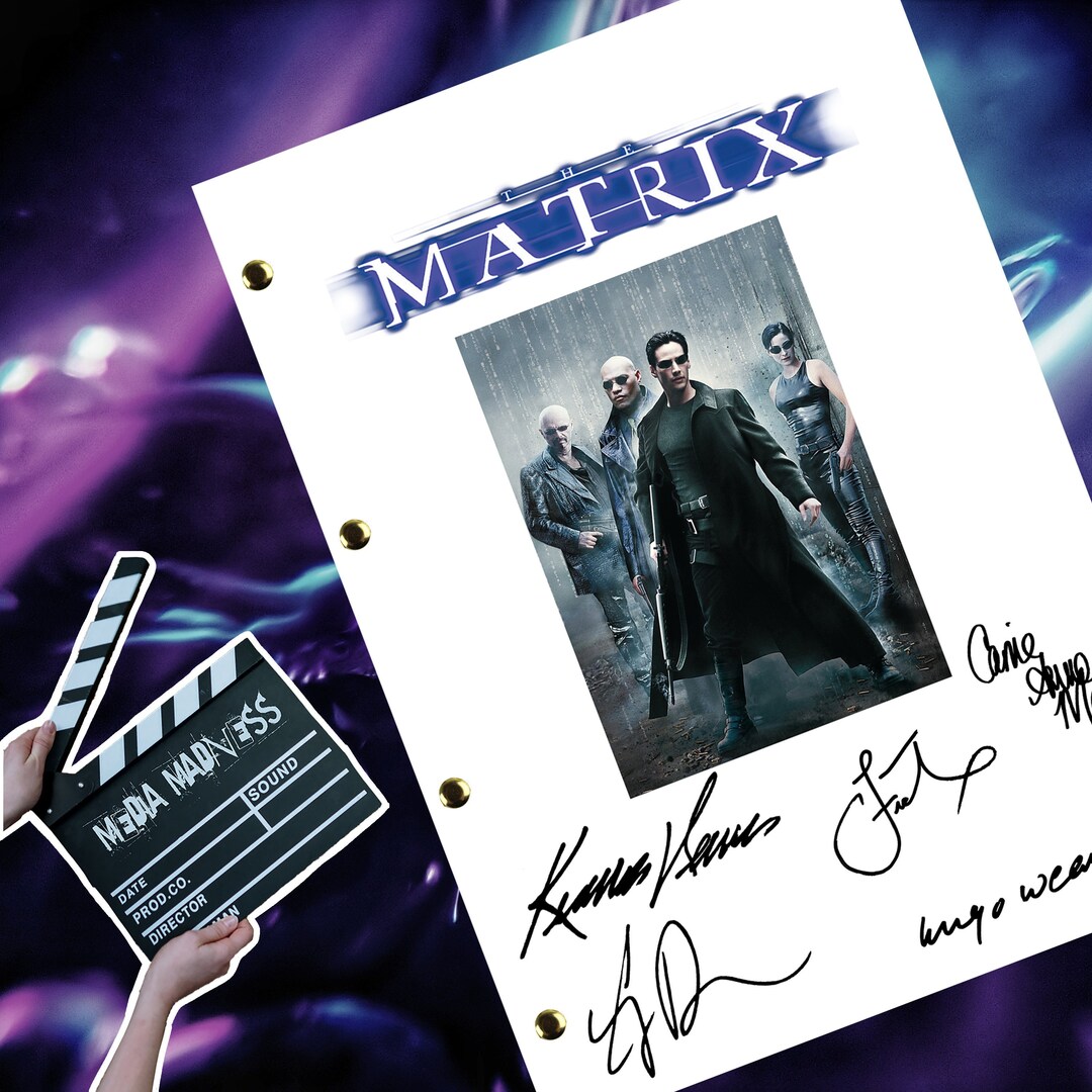 The Matrix / Film Movie Transcript / Script / Screenplay Autographed ...
