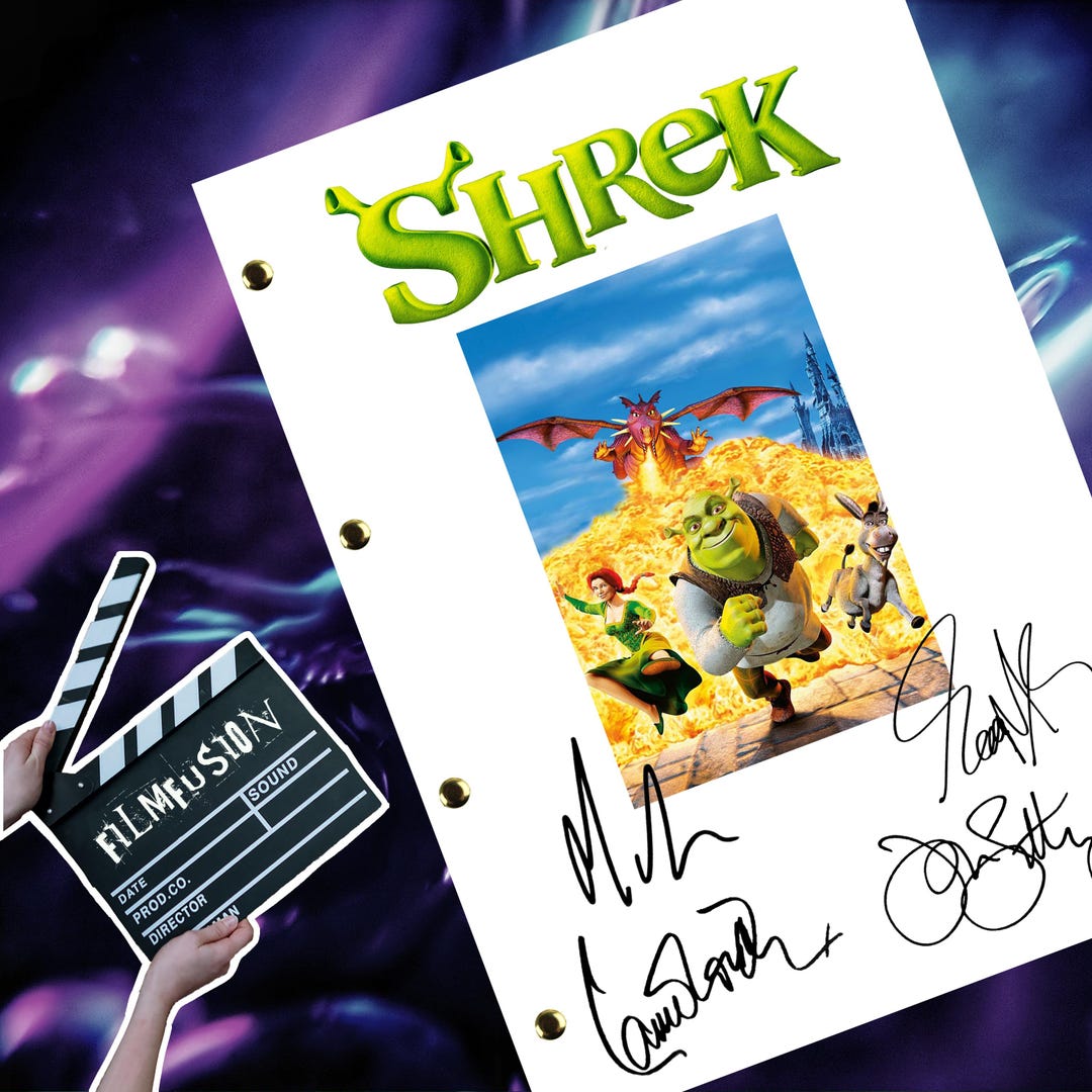 Shrek / Film / Movie Transcript / Script / Screenplay Autographed ...