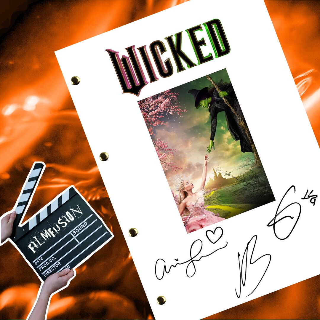 WICKED / Film / Movie Transcript / Script / Screenplay Autographed Reprint - Etsy