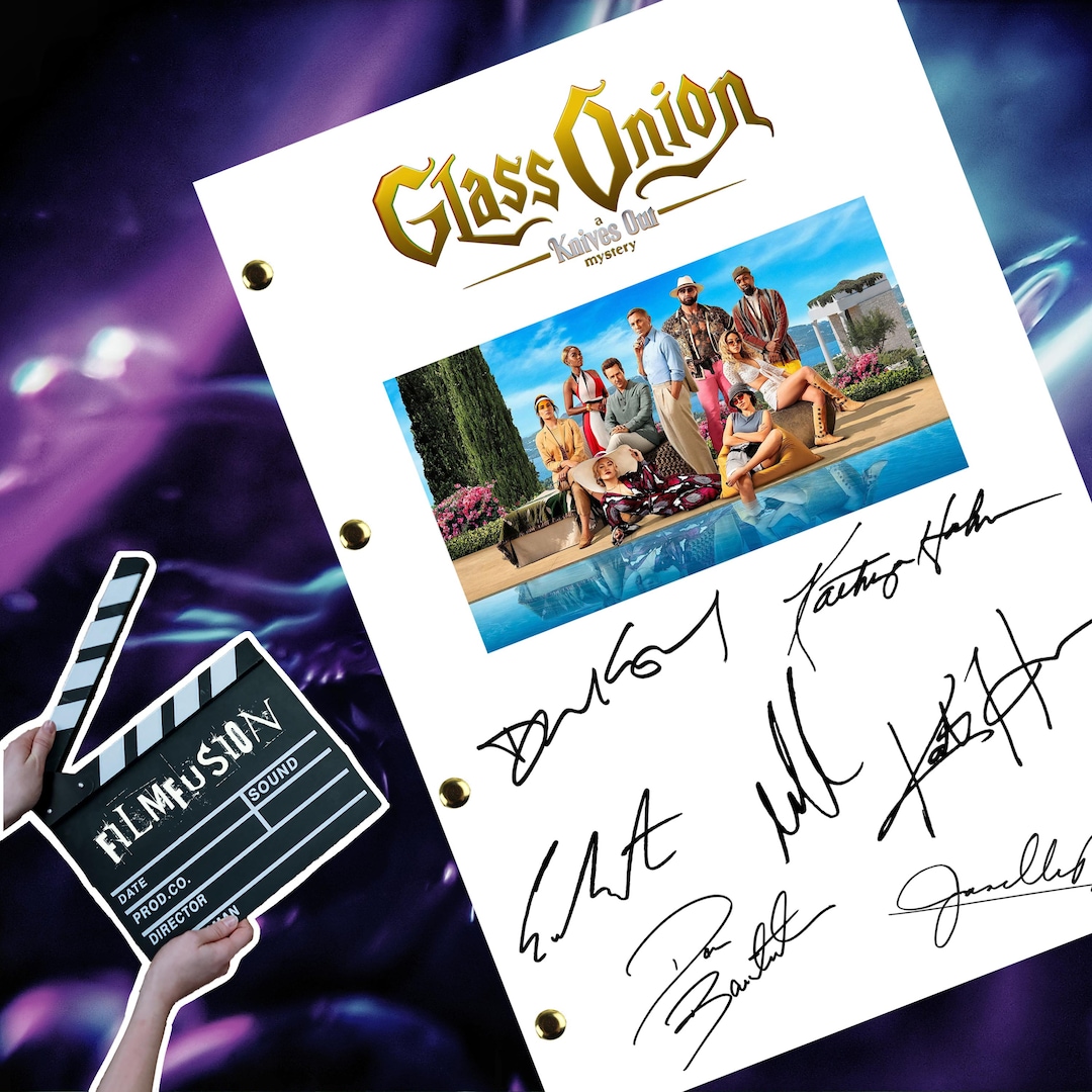 Glass Onion / Film / Movie Transcript / Script / Screenplay Autographed ...