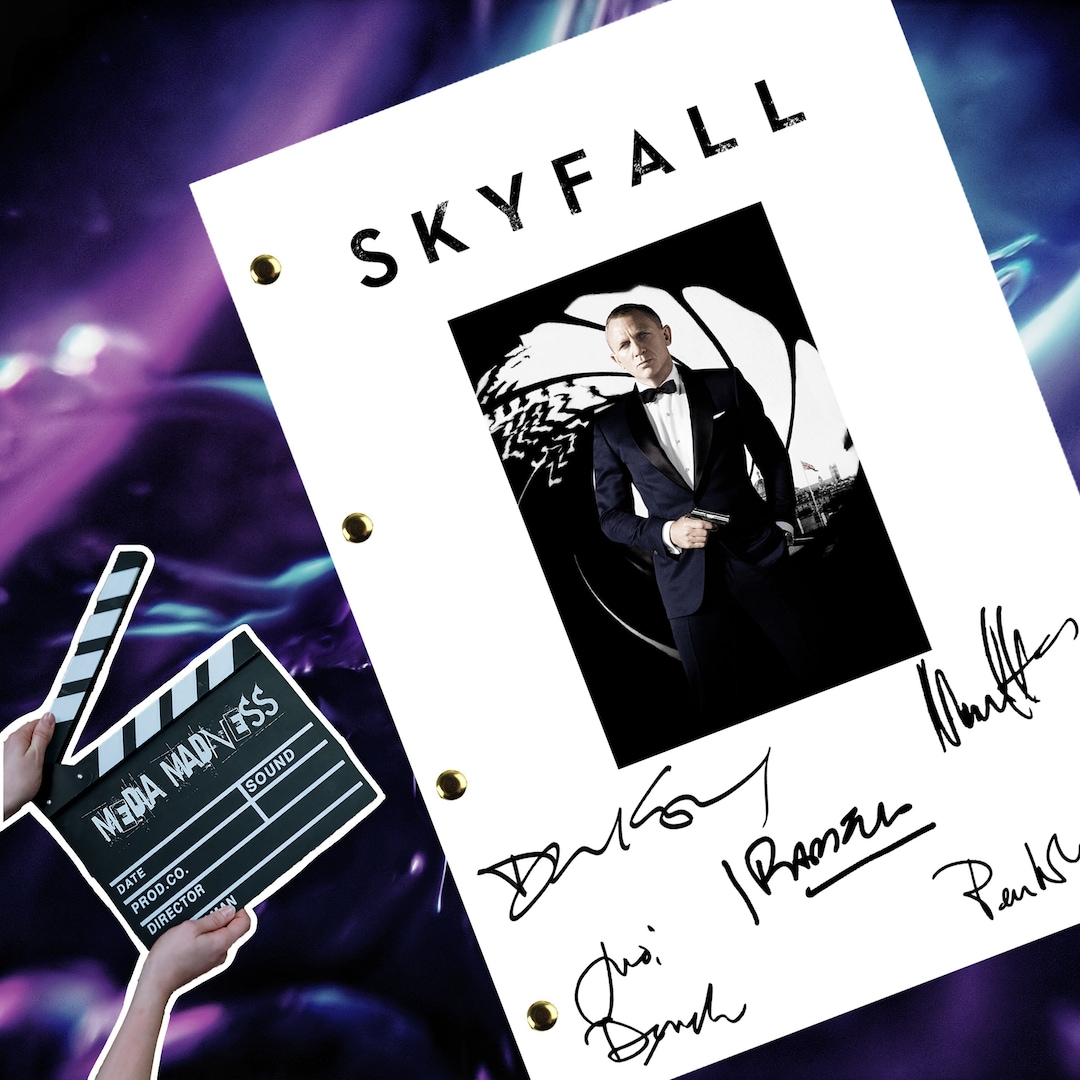 Skyfall / 007 / Film Movie Transcript / Script / Screenplay Autographed ...