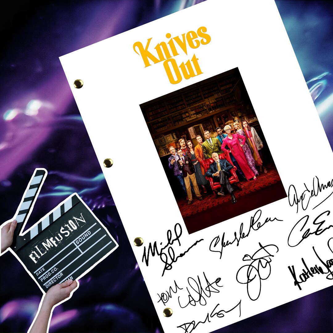 Knives Out / Film / Movie Transcript / Script / Screenplay Autographed ...