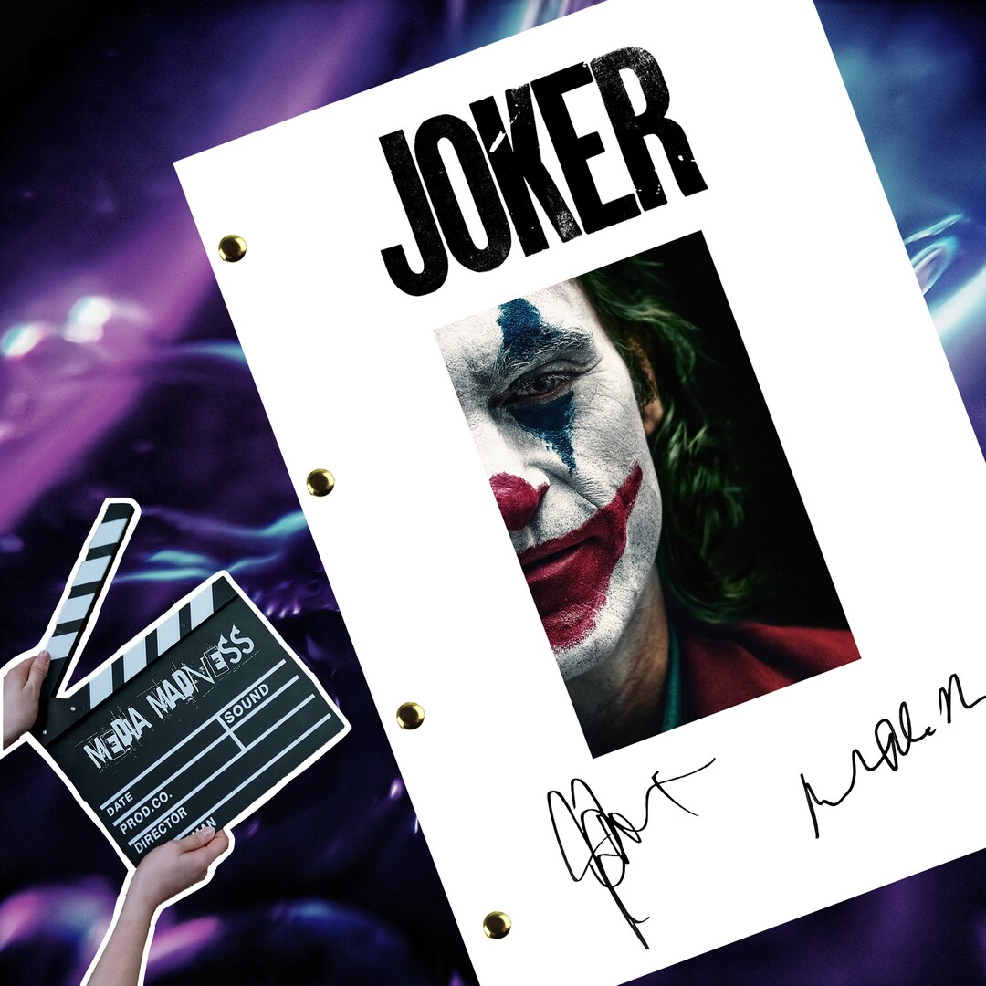 JOKER / DC / Film Movie Transcript / Script / Screenplay Autographed ...