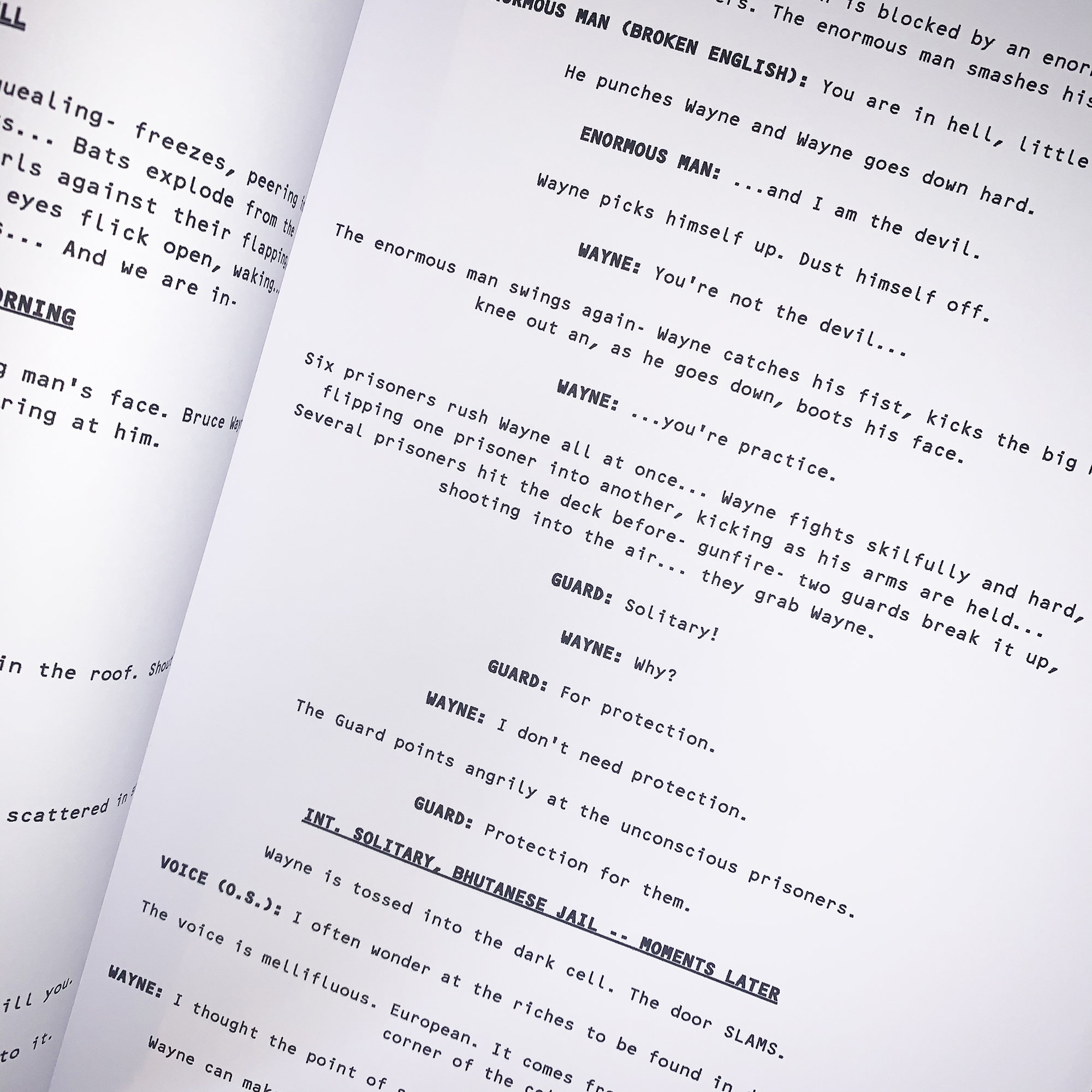 Batman Begins Movie DC Film Movie Transcript / Script / | Etsy