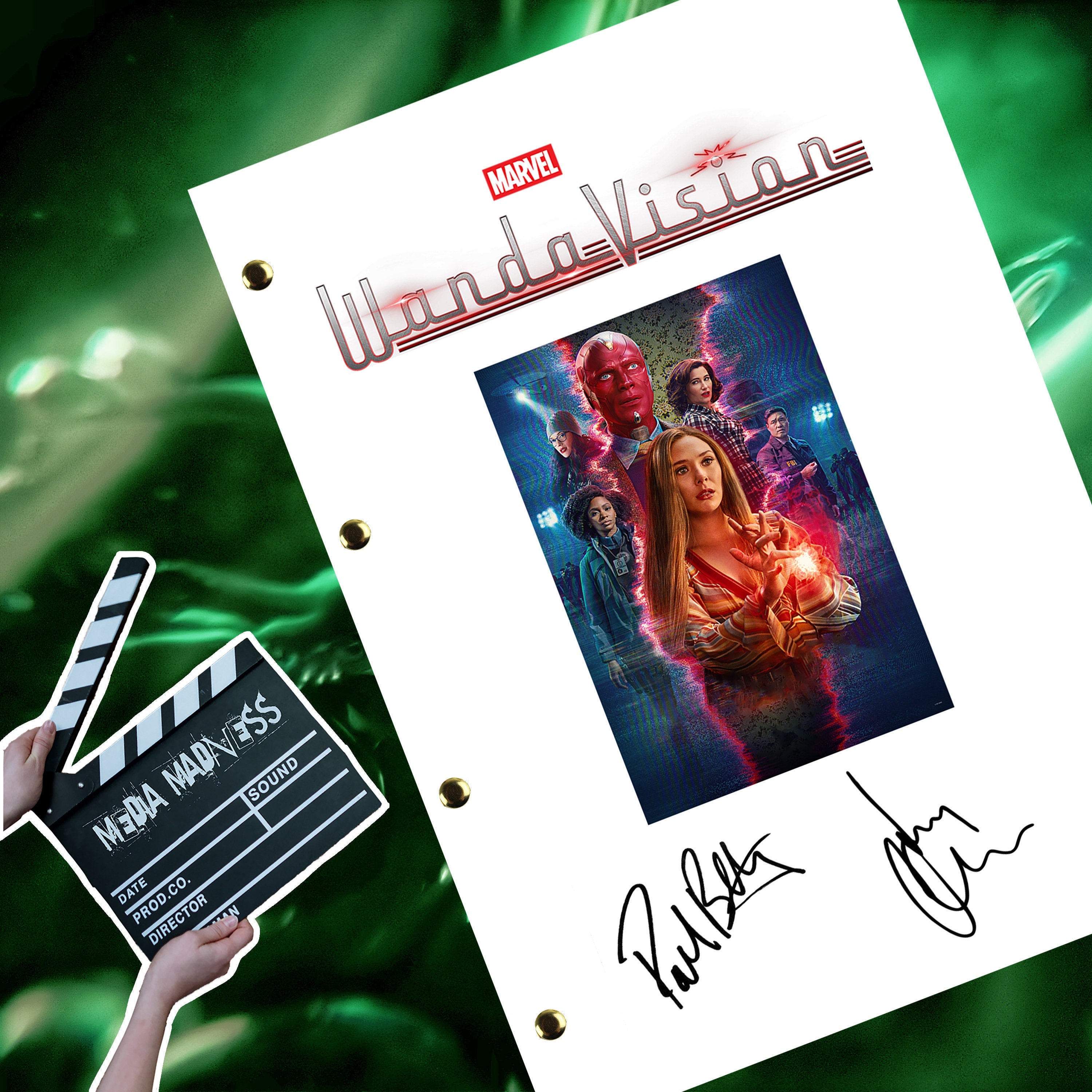 WandaVision Autographed Signed Script Transcript Reprint Pilot Episode ...