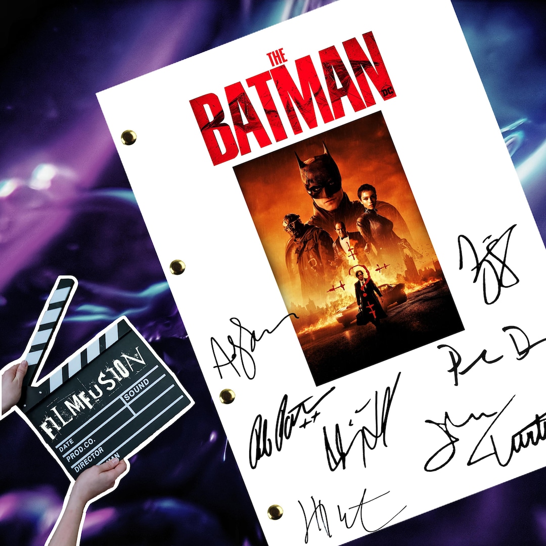 The Batman Movie Transcript / Script / Screenplay / Autographed Reprint ...