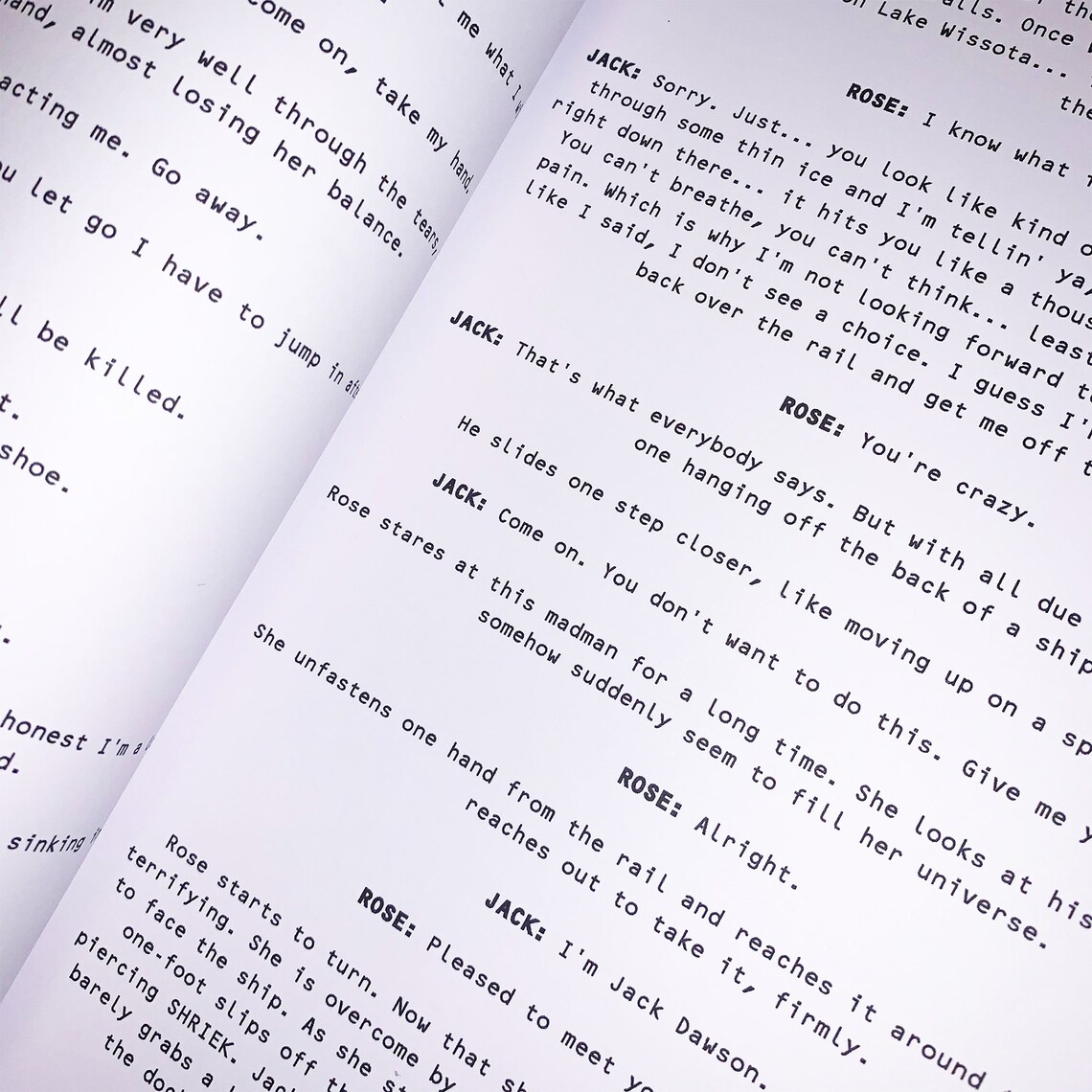 Titanic Movie Film Transcript / Script / Screenplay | Etsy