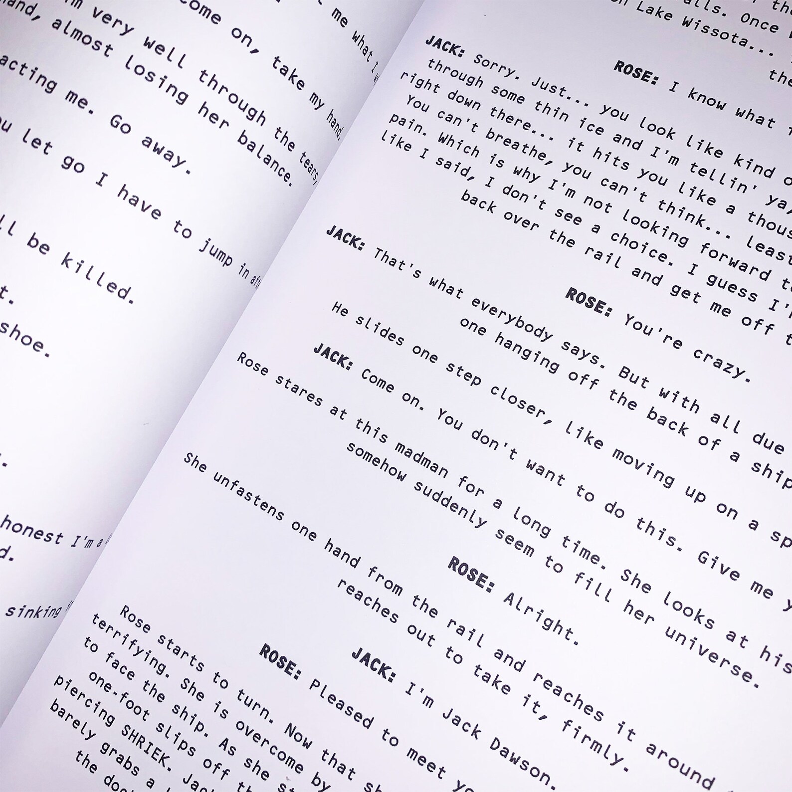 Titanic Movie Film Transcript / Script / Screenplay | Etsy