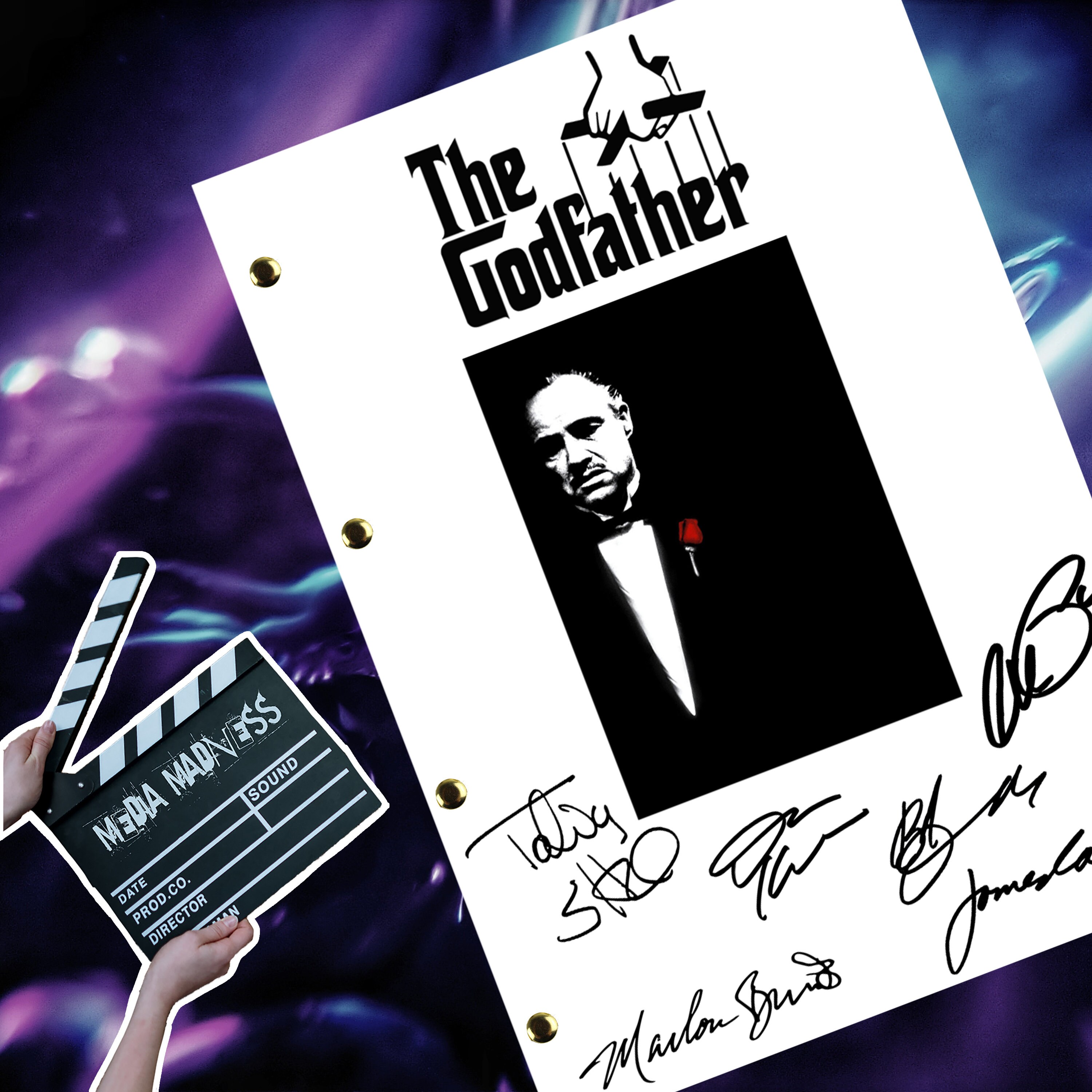 The Godfather Movie Transcript / Script / Screenplay / Autographed ...