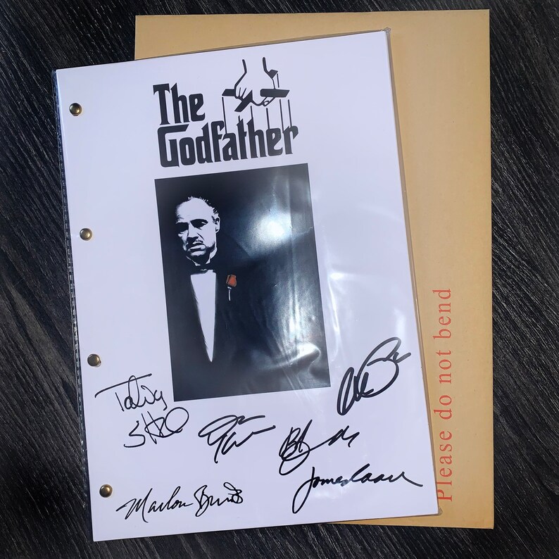 The Godfather Movie Transcript / Script / Screenplay / Autographed ...